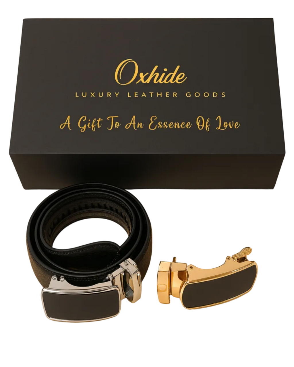 Belt Gift set men - Ratchet belt Gift set - Gift box for Men Oxhide Ra ...